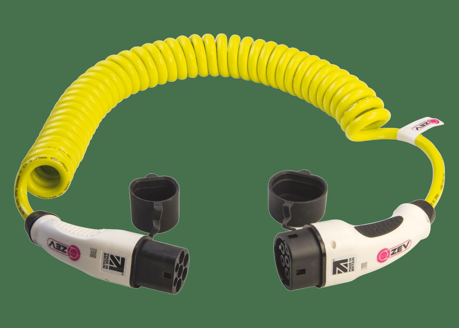 EV Charging Leads Type2-Type2, 32A, 3 Phase, Coiled, Hi-vis Lime Green ... EV Charging Leads Type2-Type2, 32A, 3 Phase, Coiled, Hi-vis Lime Green ...
