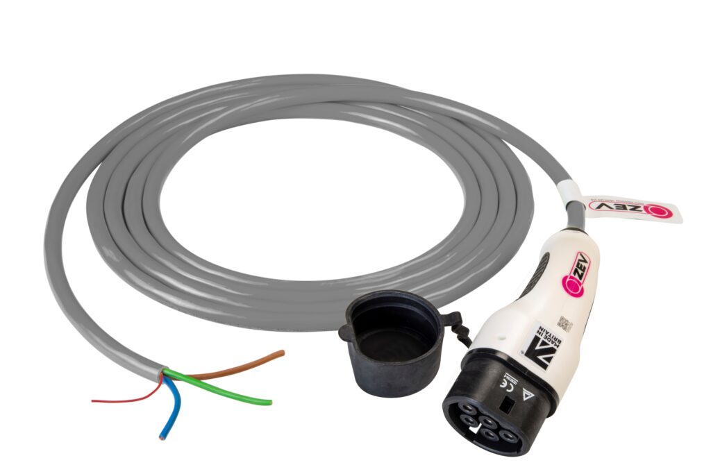 EV Charging Leads Tethered-Type1, 32A, Single Phase, Straight, Discreet ...